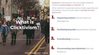 FILM 260 - Flipbook (Clicktivism: The Next Stage in Online Activism) | PPT