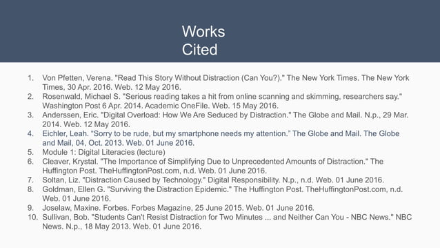 Film 260 Flipbook - The Age of Distraction | PPT