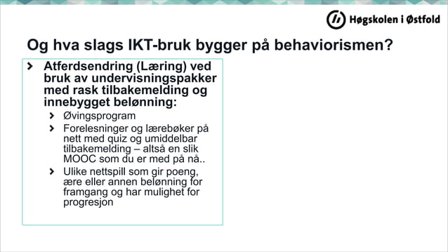 Behaviorisme og IKT | PPTX