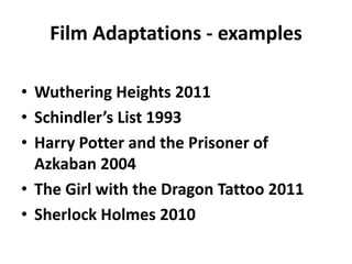 Film adaptation | PPTX