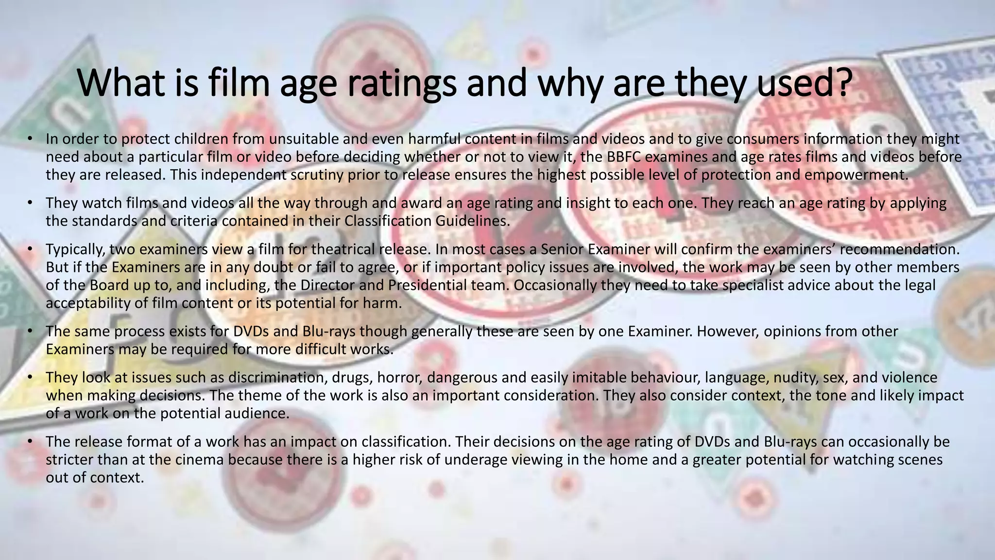 Film age ratings | PPTX