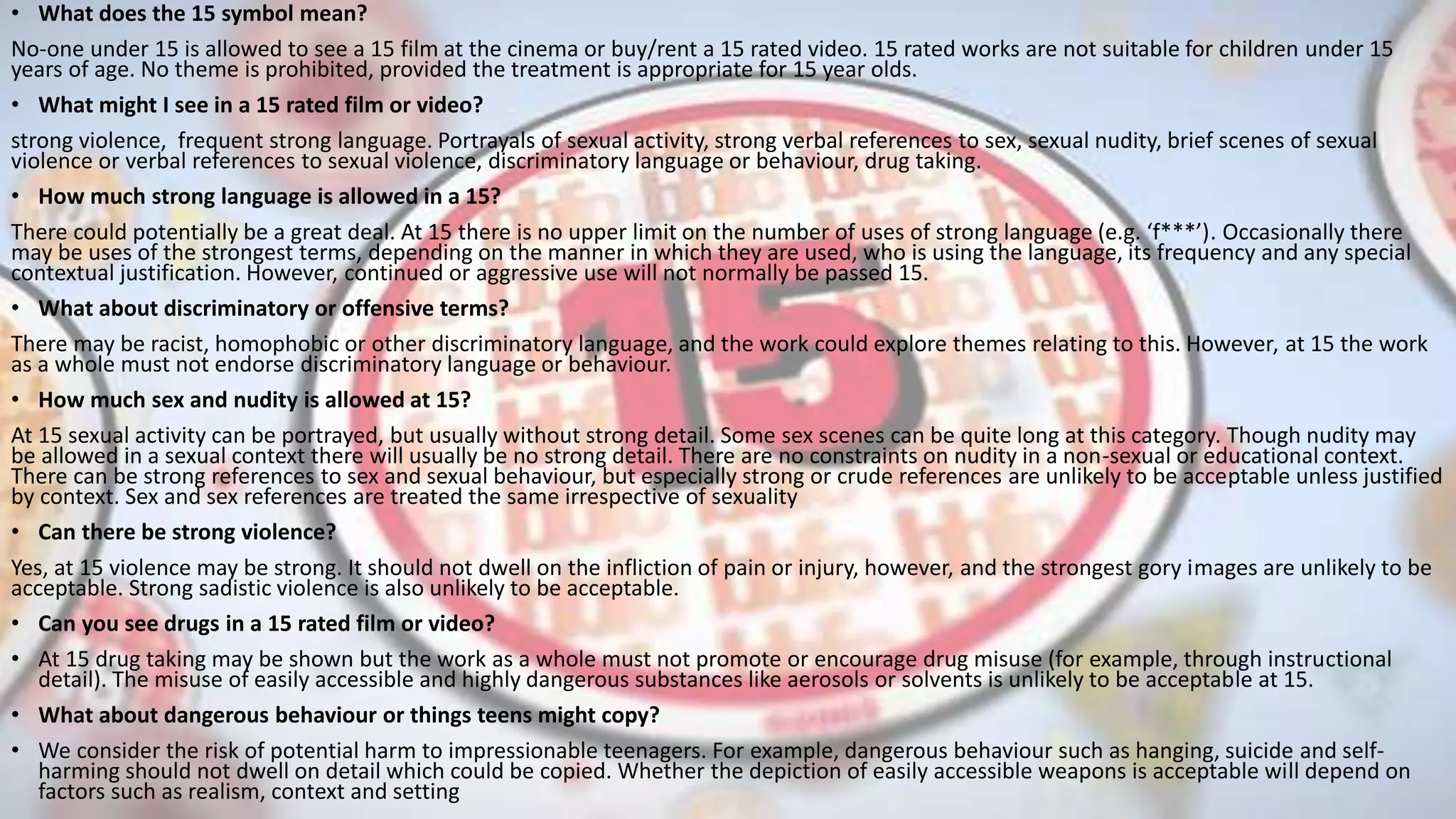 Film age ratings | PPTX