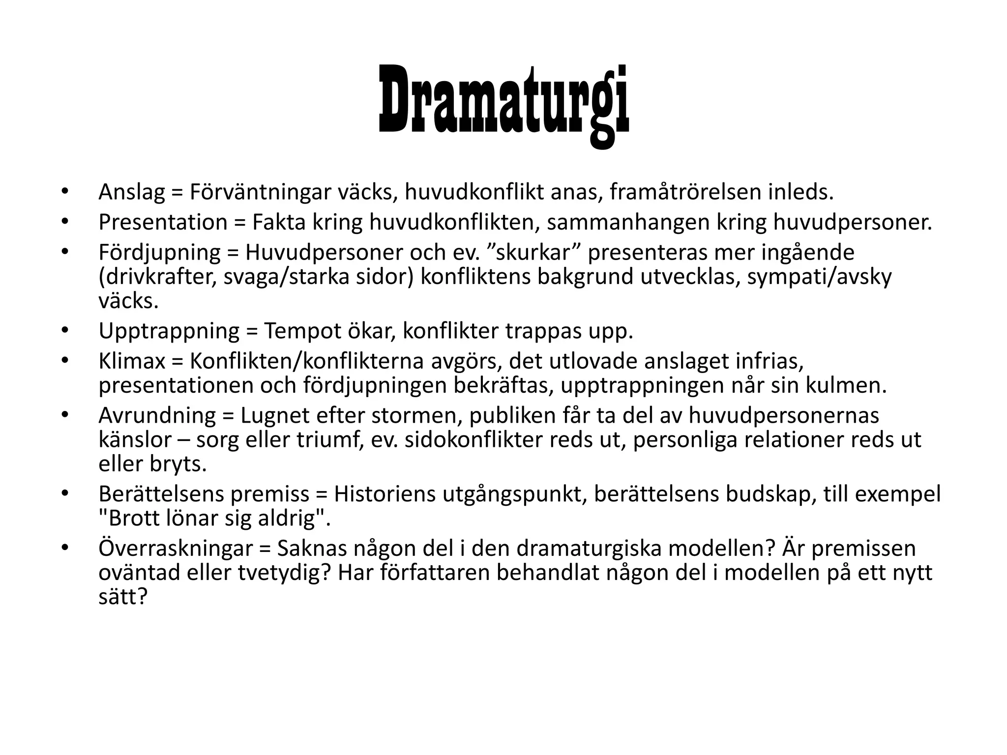 Filmanalys | PPTX | Drama | Genres