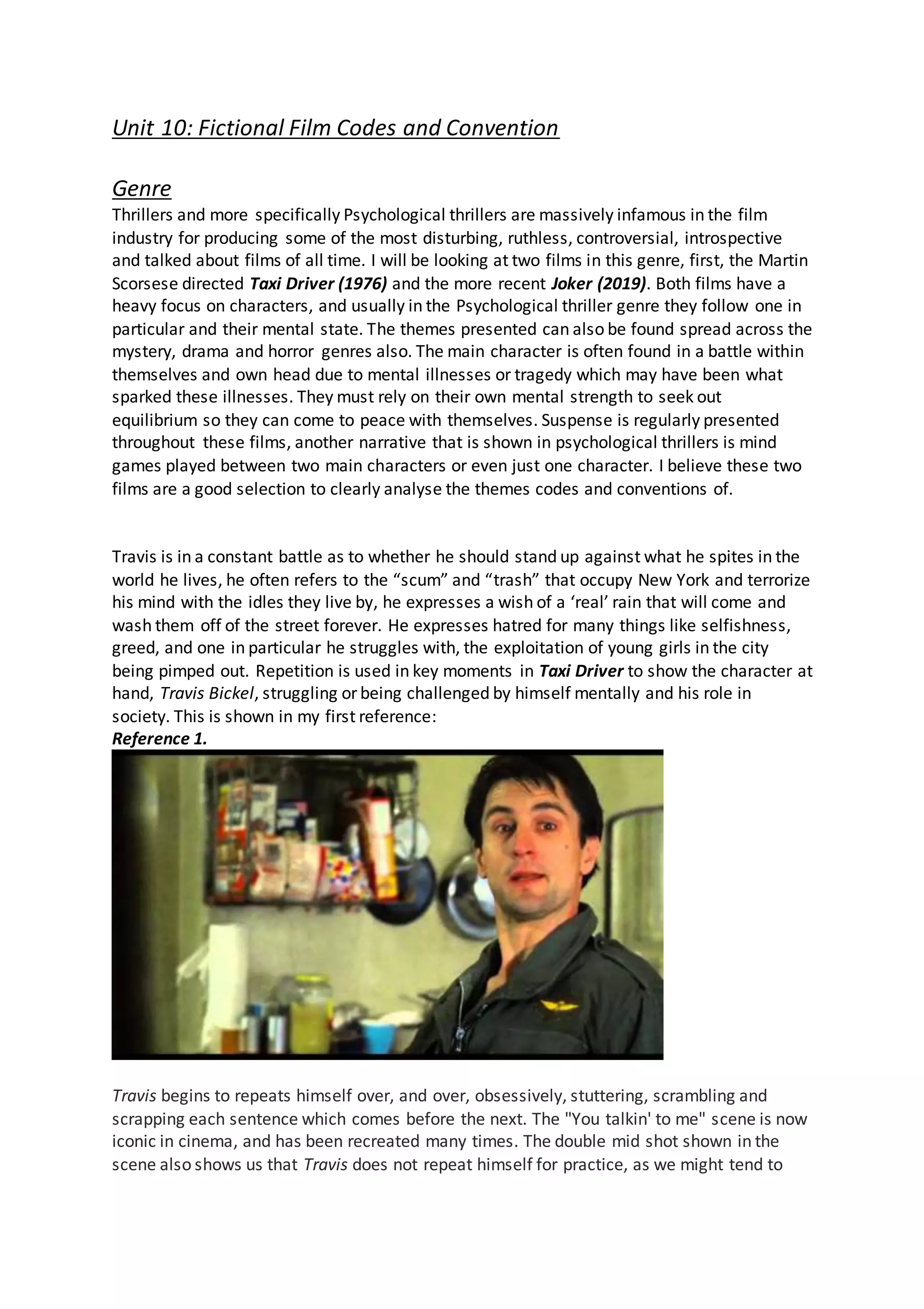 Unit 10: Fictional Film Codes and Convention | PDF