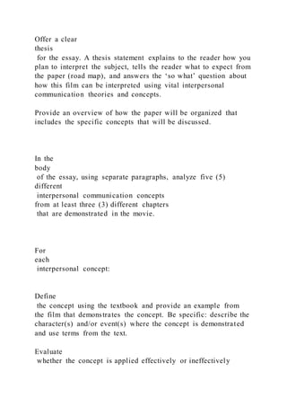 Film Analysis AssignmentPurpose To encourage you to becom | DOCX