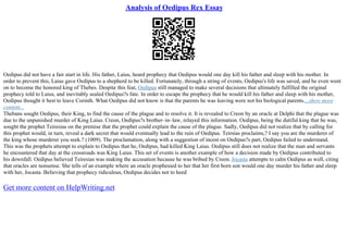 Film Analysis Of Oedipus Rex | PPT