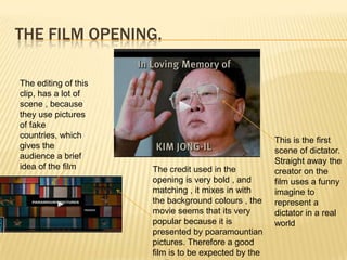 Film analysis on dictator | PPTX | Movies | Entertainment