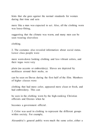 Film Analysis Worksheet” For your Film Analysis, you wil | PDF