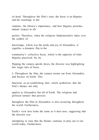 Film Analysis Worksheet” For your Film Analysis, you wil | PDF