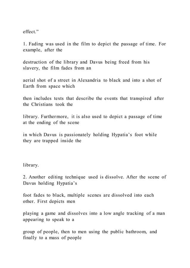 Film Analysis Worksheet” For your Film Analysis, you wil | PDF