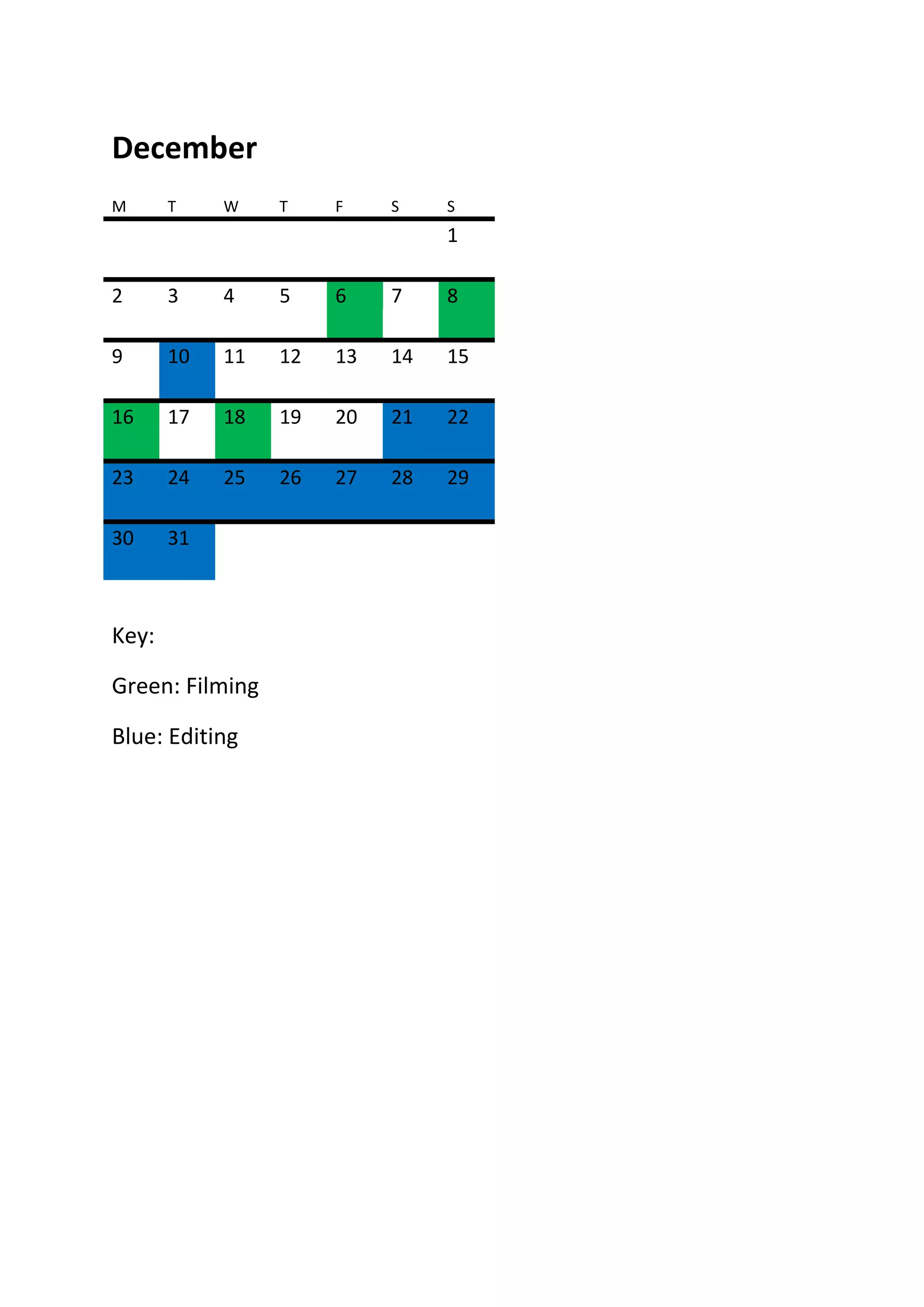 Film and Editing Schedule | DOCX