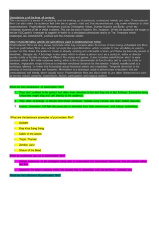 Film and postmodernity | PDF