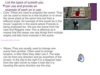 Film and video editing techniques | PPT