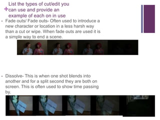Film and video editing techniques | PPT