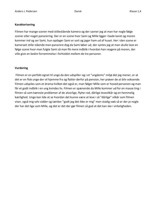 Film anmeldelse af bagland | DOCX