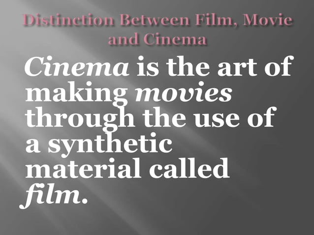 Film appreciation | PPTX