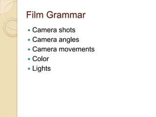 Film appreciation and theories prelim | PPTX