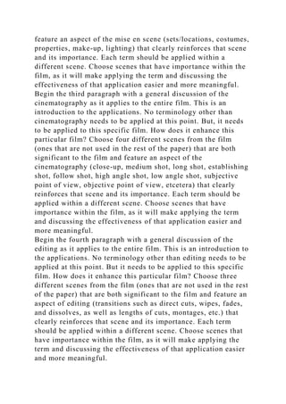 Film Assignment – Lion (2016)DO NOT repeat scenes within the pap.docx