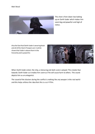 Film beginning analysis star wars a new hope | DOCX