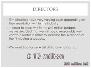 Film budgets | PPTX