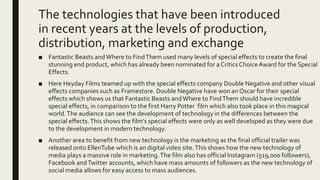 Film case study- Fantastic Beasts and Where to Find Them | PPTX