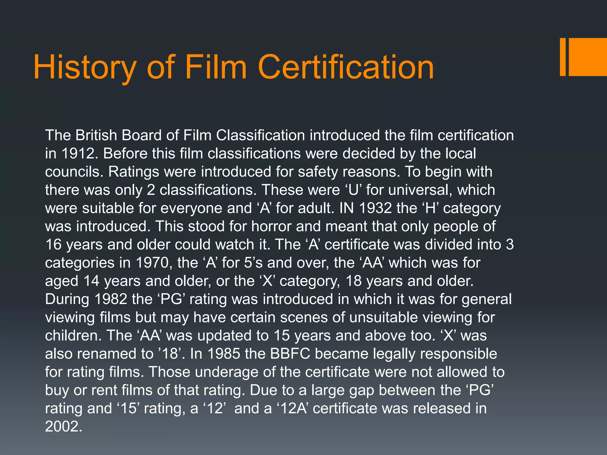 Film certification | PPTX