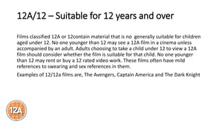 Film certifications | PPTX | Daycare and Pre-School | Parenting