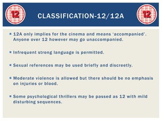 Film classification | PPTX | Movies | Entertainment