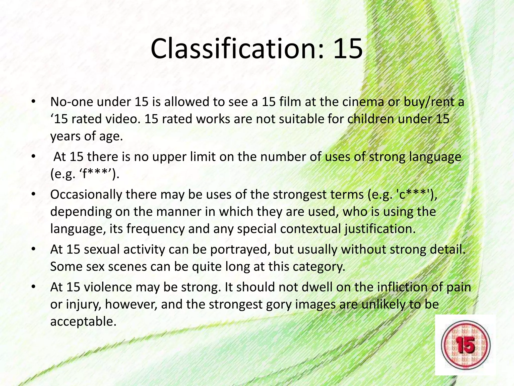 Film classification | PPT