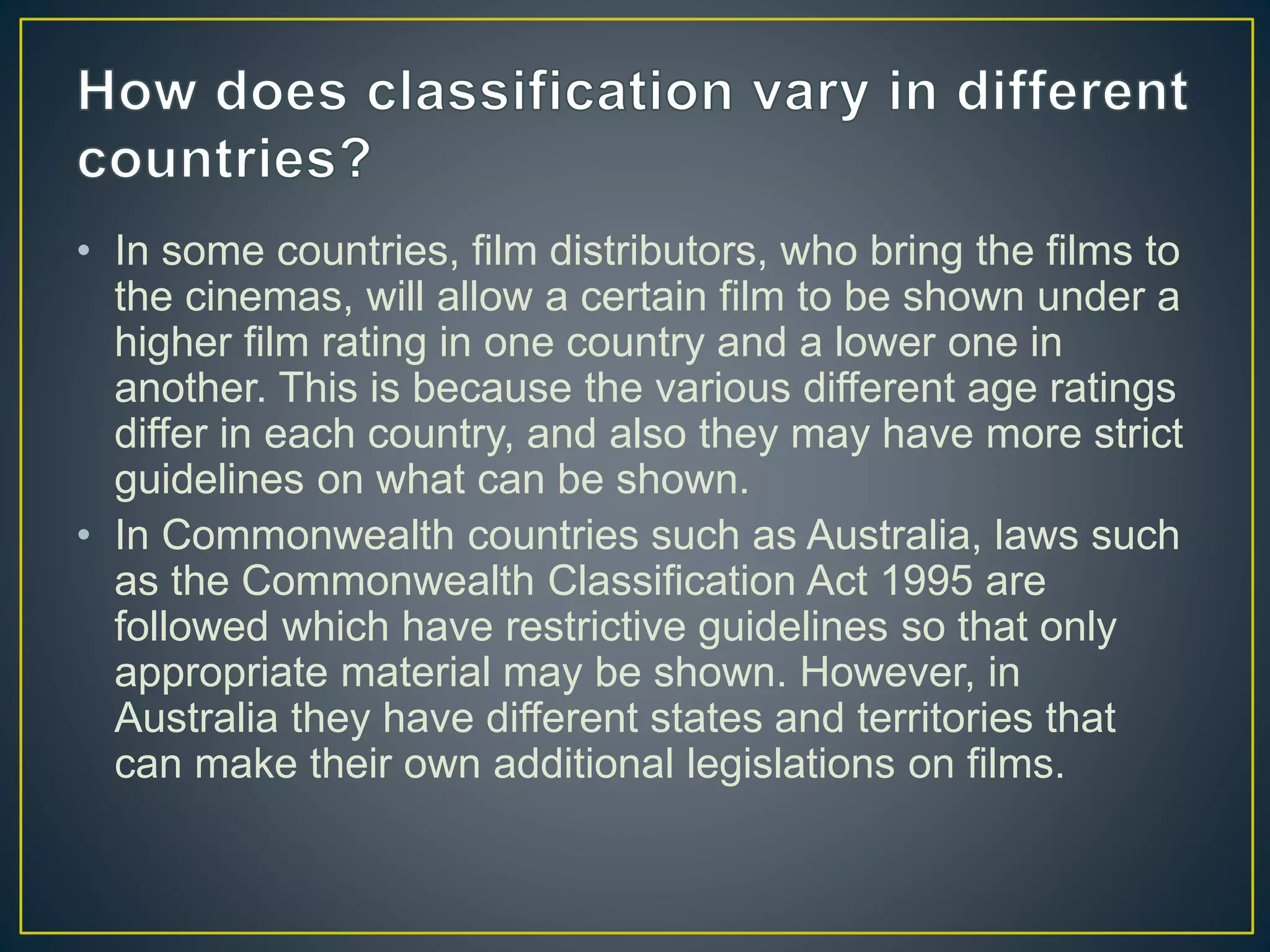 Film classification | PPT