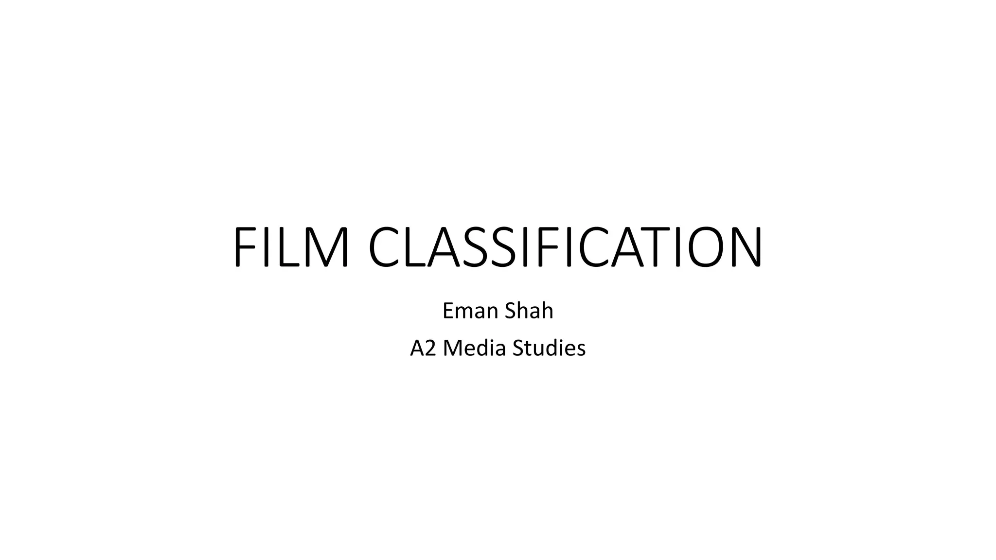 Film classification | PPTX