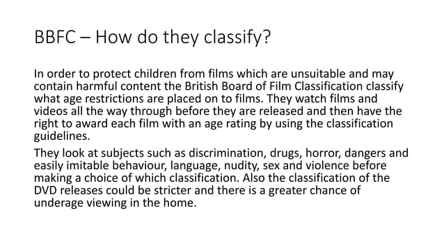 Film classification | PPT