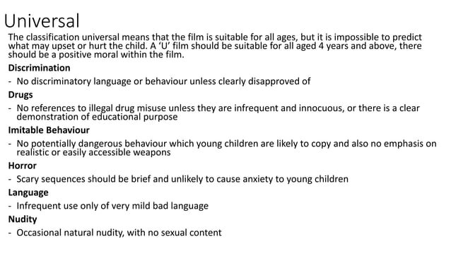 Film classification | PPT