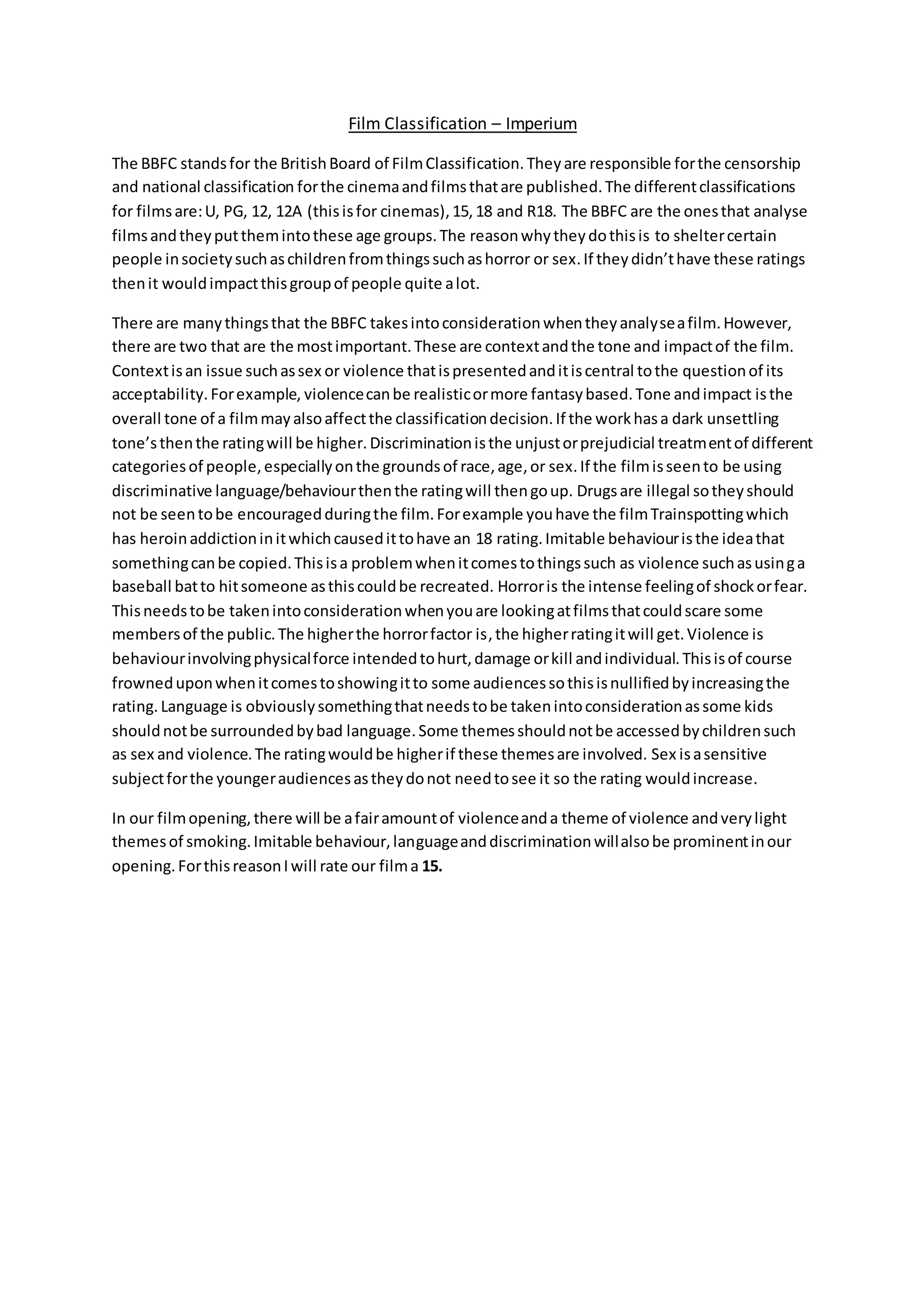 Film classification | PDF