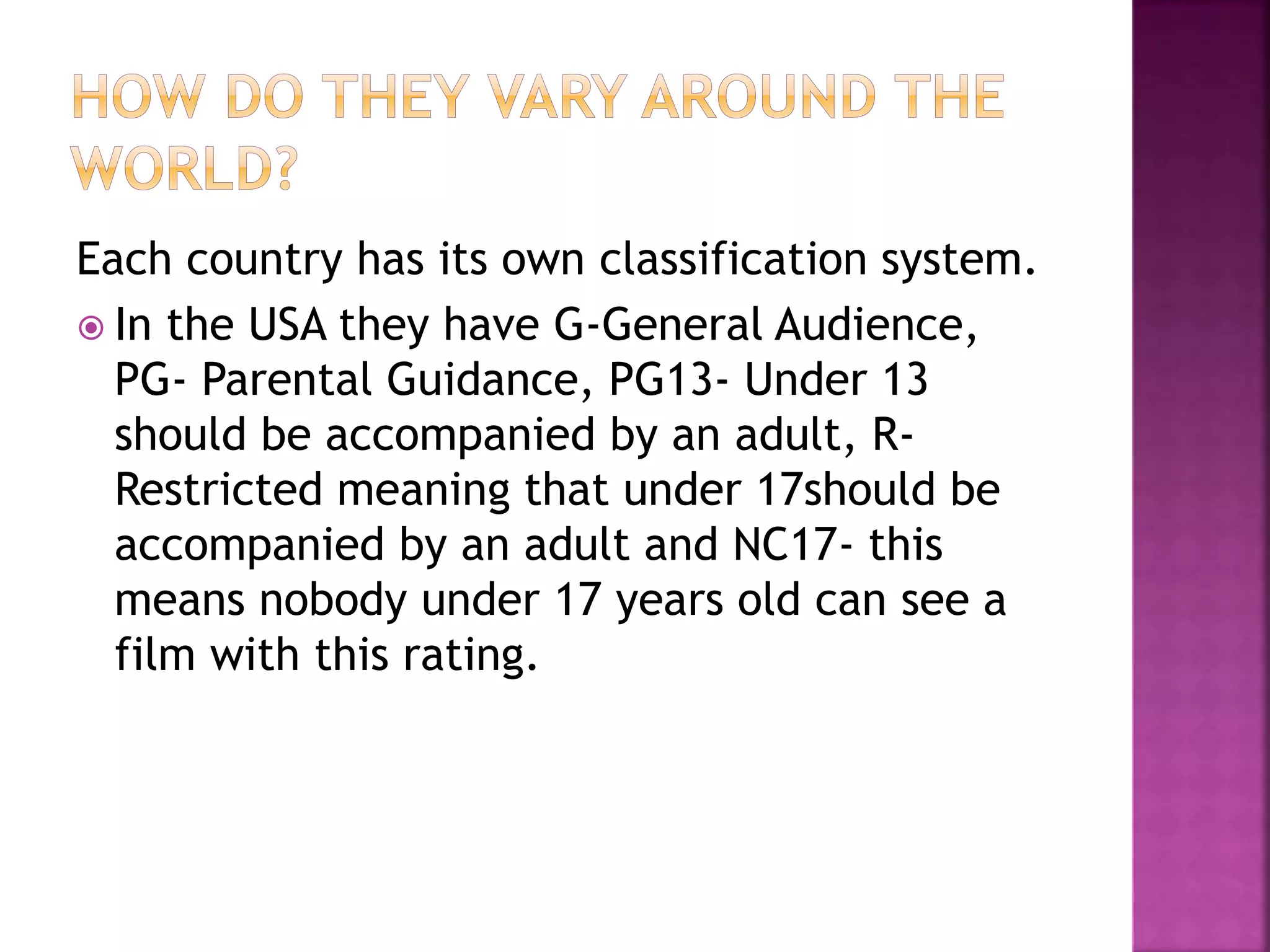 Film classification | PPTX