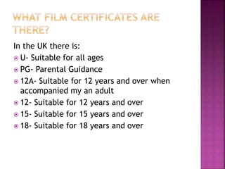 Film classification | PPT