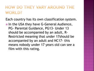 Film classification | PPT