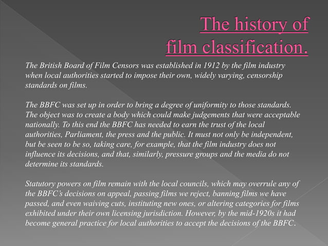 Film classifications | PPTX | Entertainment