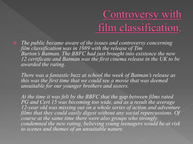 Film classifications | PPTX | Entertainment