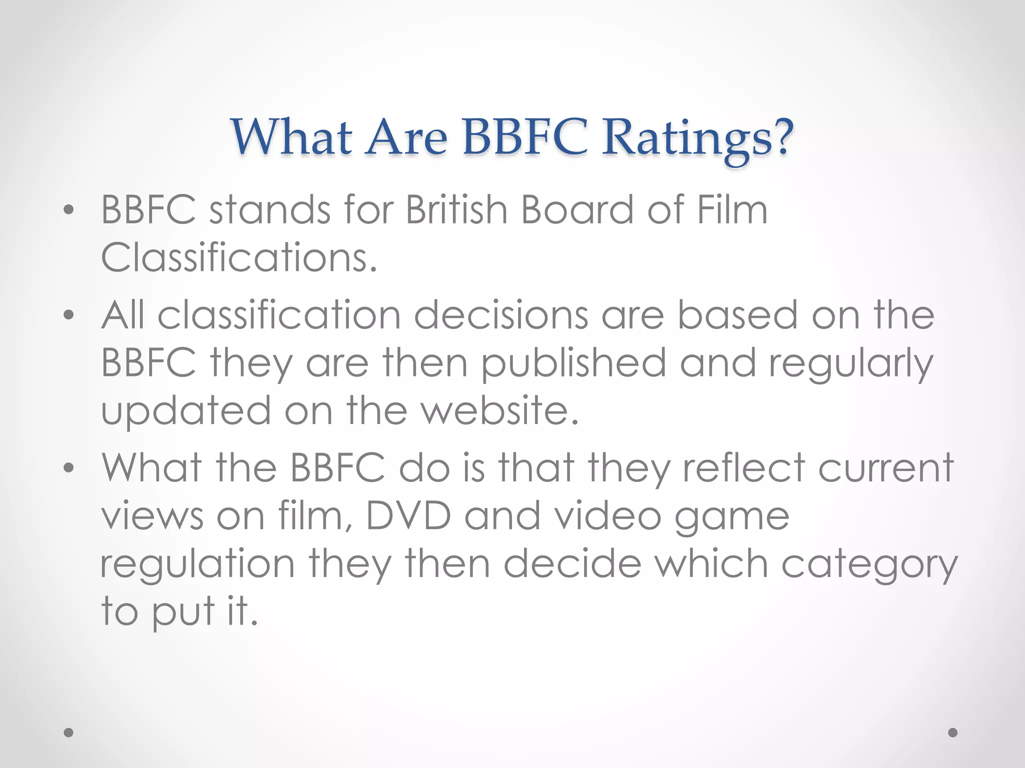 Film Classifications - 4018 | PPT