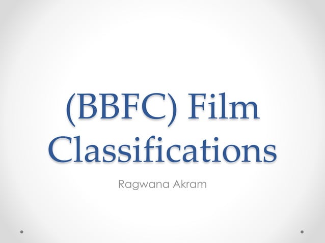Film Classifications - 4018 | PPT
