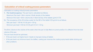 Prediction of coating process parameters on scaleup/scale down | PPTX