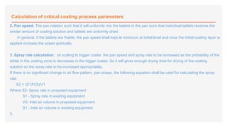 Prediction of coating process parameters on scaleup/scale down | PPTX