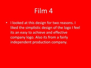 Looking at film production company logos (inspiration) | PPT