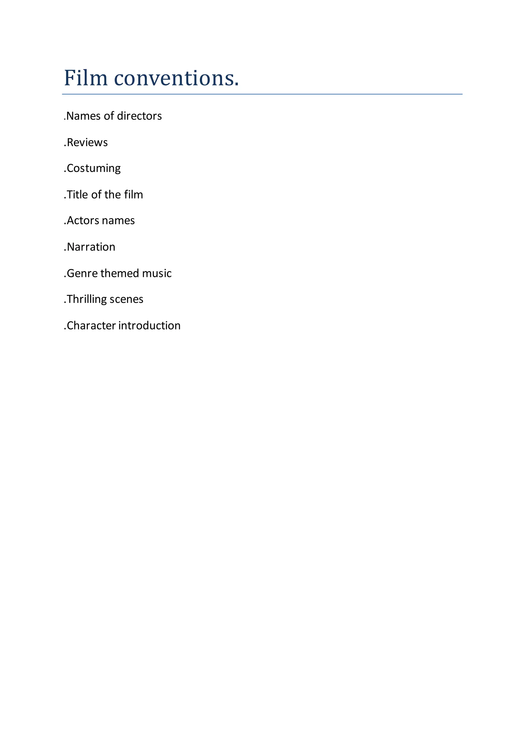 Film conventions LG | PDF