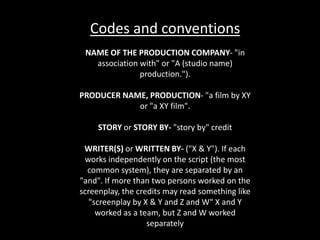 Film credits | PPT