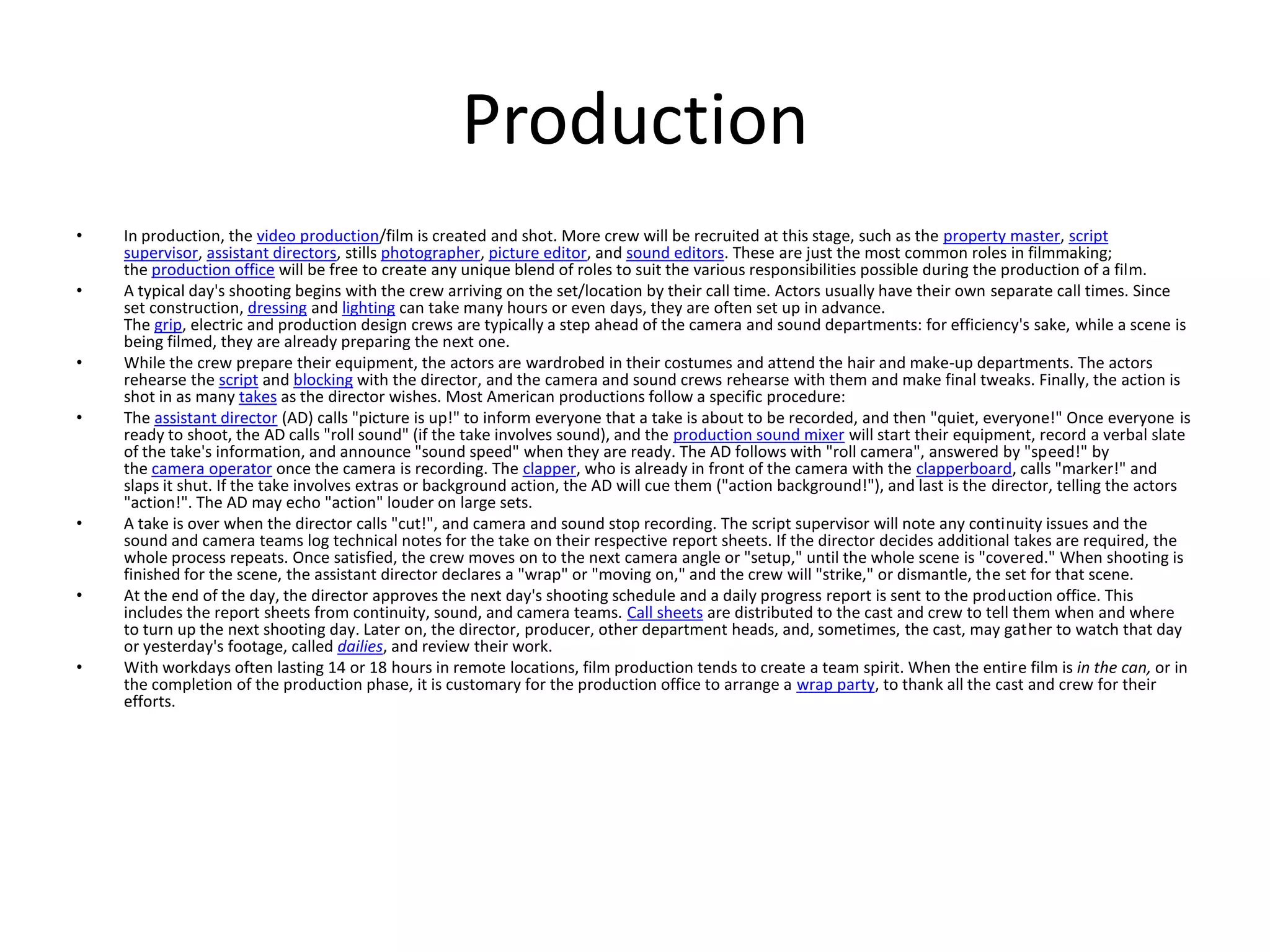 Film development pre production production | PPTX