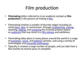 Film development pre production production | PPTX