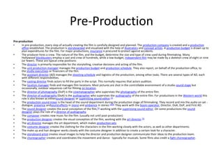 Film development pre production production | PPTX