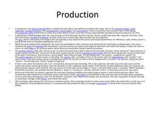 Film development pre production production | PPTX